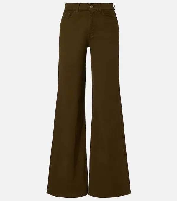 7 For All Mankind Lotta Wide-leg Jeans - Green