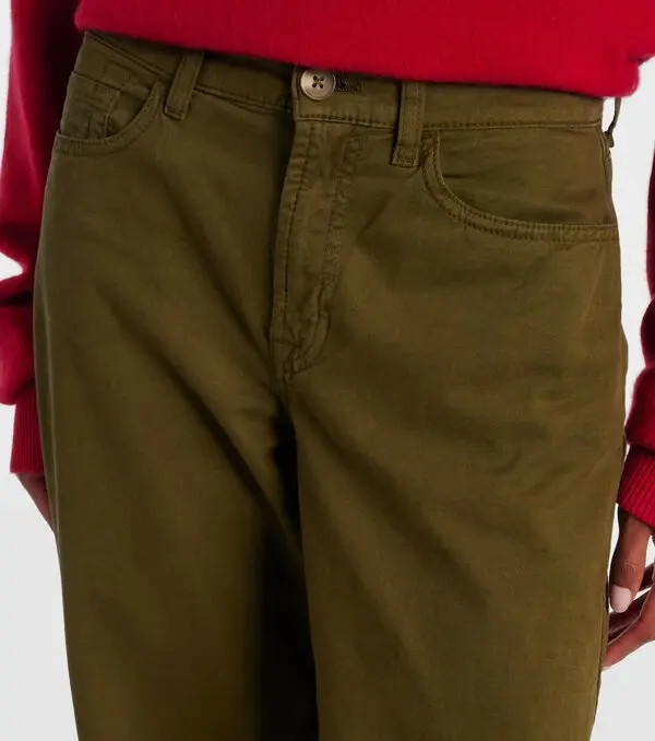 7 For All Mankind Lotta Wide-leg Jeans - Green