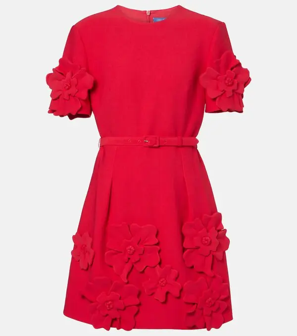 LEO LIN Aurelie Floral-applique Minidress