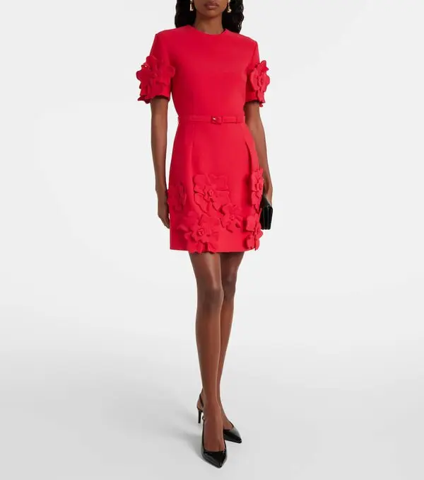 LEO LIN Aurelie Floral-applique Minidress