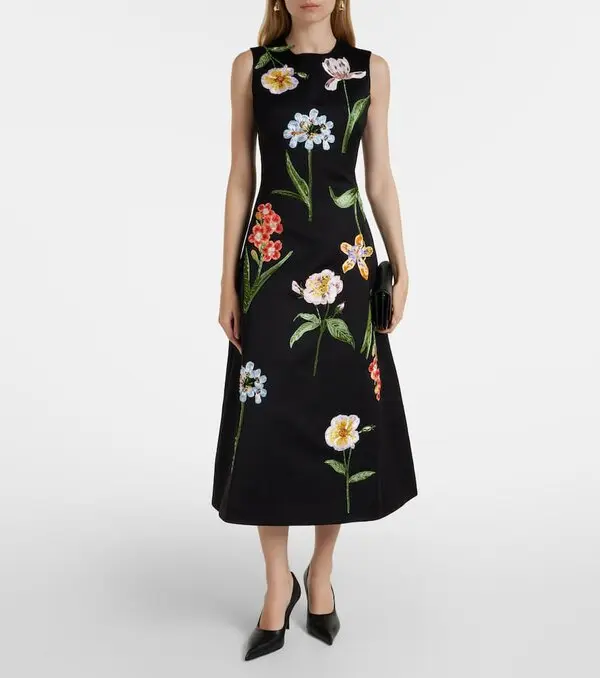 LEO LIN Cleo Floral Midi Dress