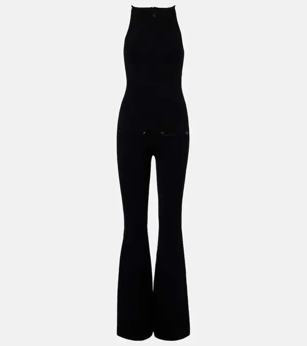 COURREGES Logo Jumpsuit - Black