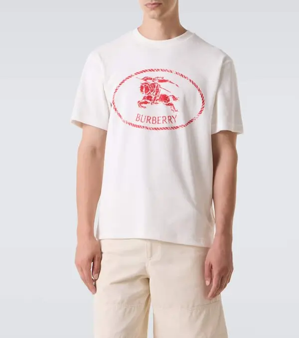 Burberry Logo Cotton-blend Jersey T-shirt