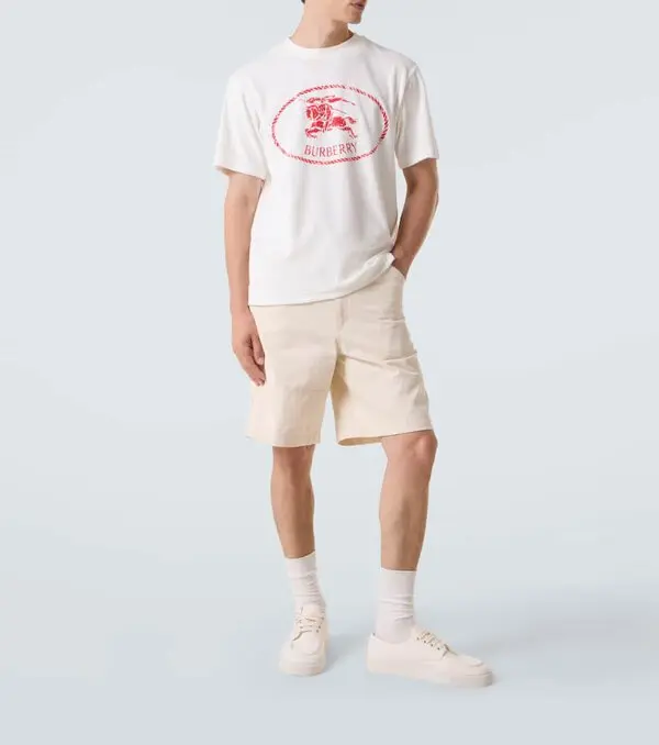 Burberry Logo Cotton-blend Jersey T-shirt