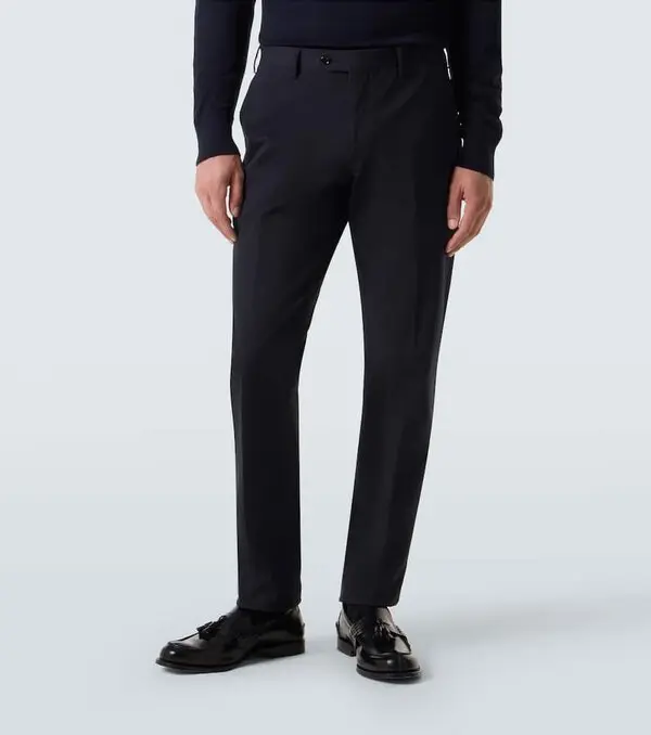 LARDINI Cotton-blend Slim Trousers