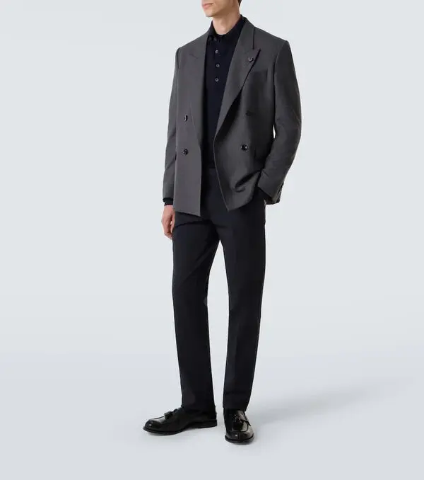 LARDINI Cotton-blend Slim Trousers