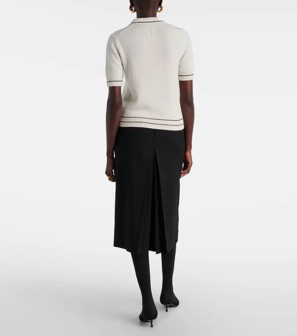 NILI LOTAN Carline Cashmere Polo Shirt