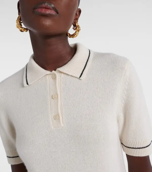 NILI LOTAN Carline Cashmere Polo Shirt