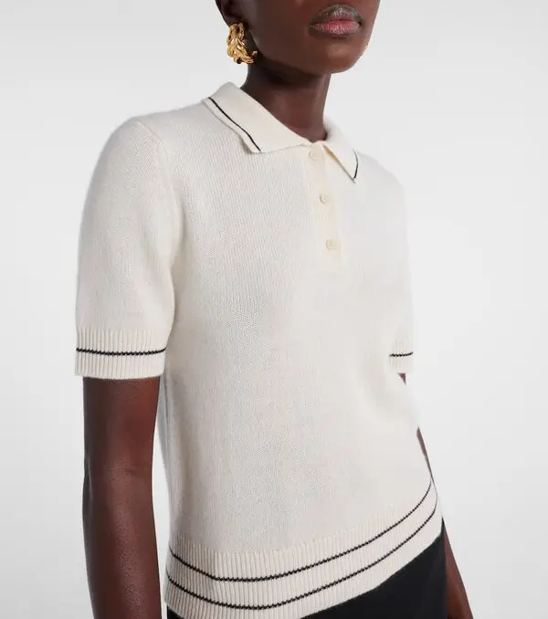 NILI LOTAN Carline Cashmere Polo Shirt