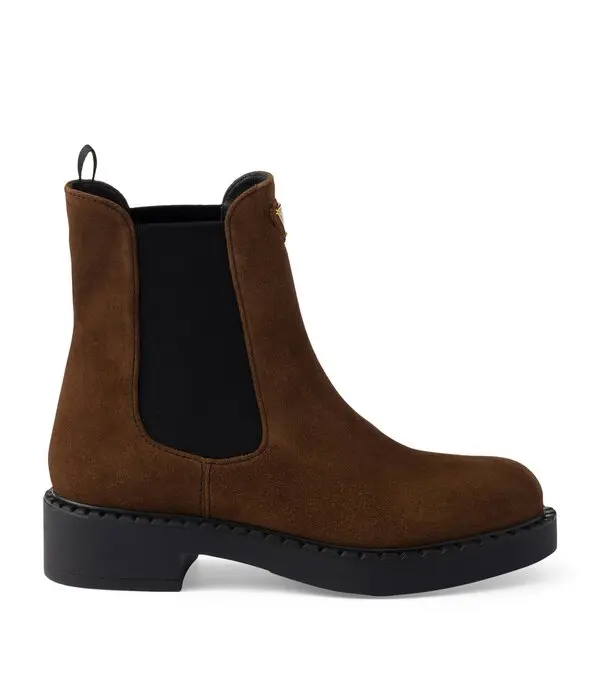 Prada Suede Chelsea Boots
