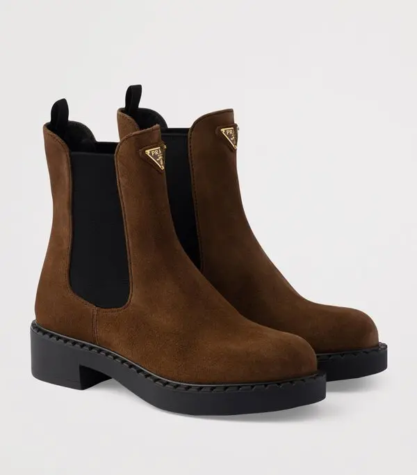 Prada Suede Chelsea Boots