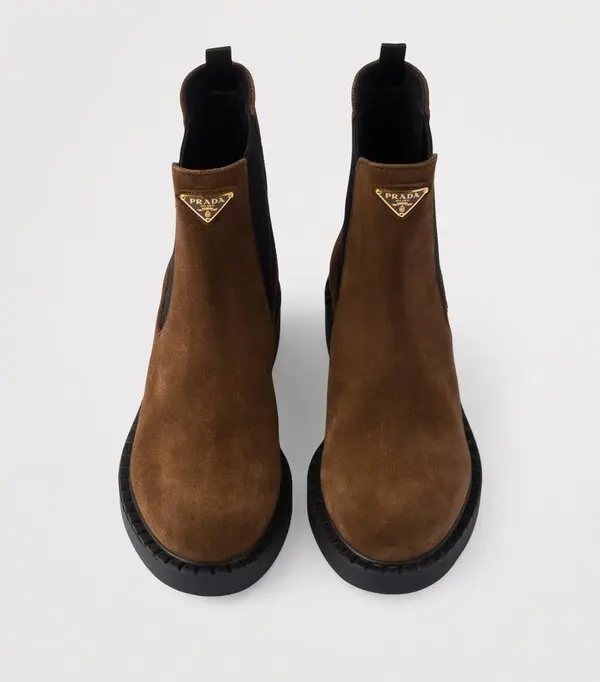 Prada Suede Chelsea Boots