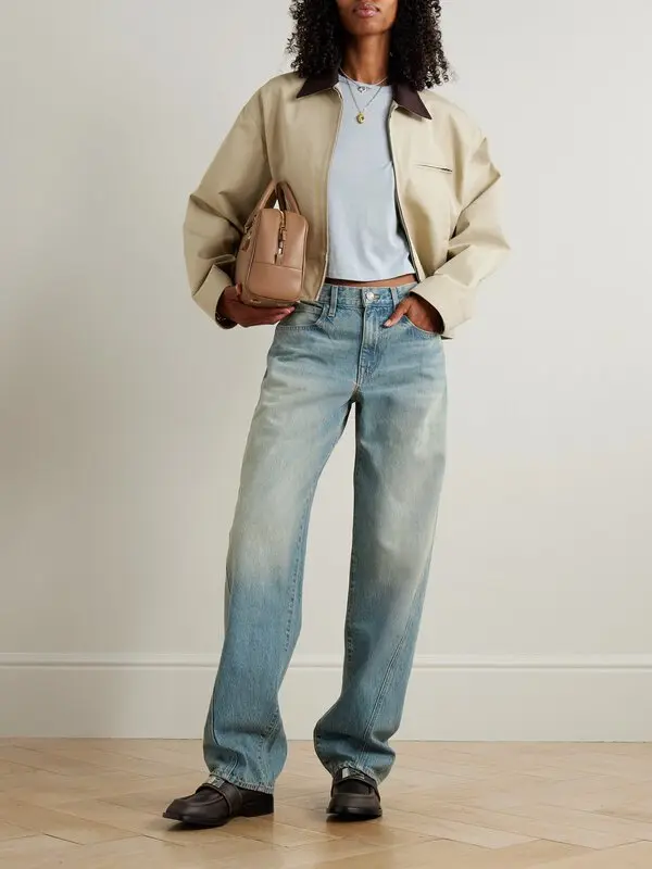 SLVRLAKE Tess Long Twisted Stem Boyfriend Jeans - Blue