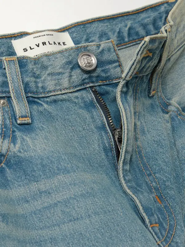 SLVRLAKE Tess Long Twisted Stem Boyfriend Jeans - Blue