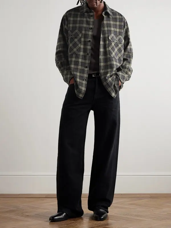 Saint Laurent Checked Wool-gauze Overshirt