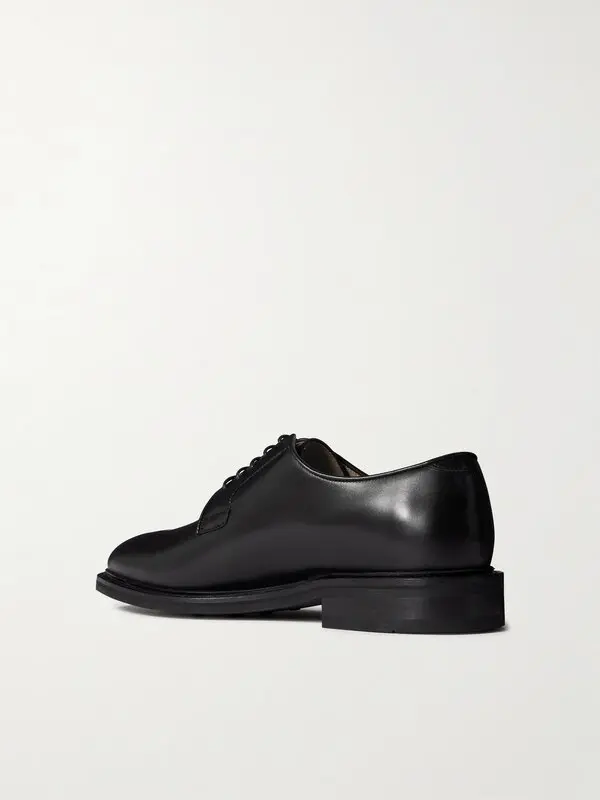 MORJAS Plain Toe Leather Derby Shoes