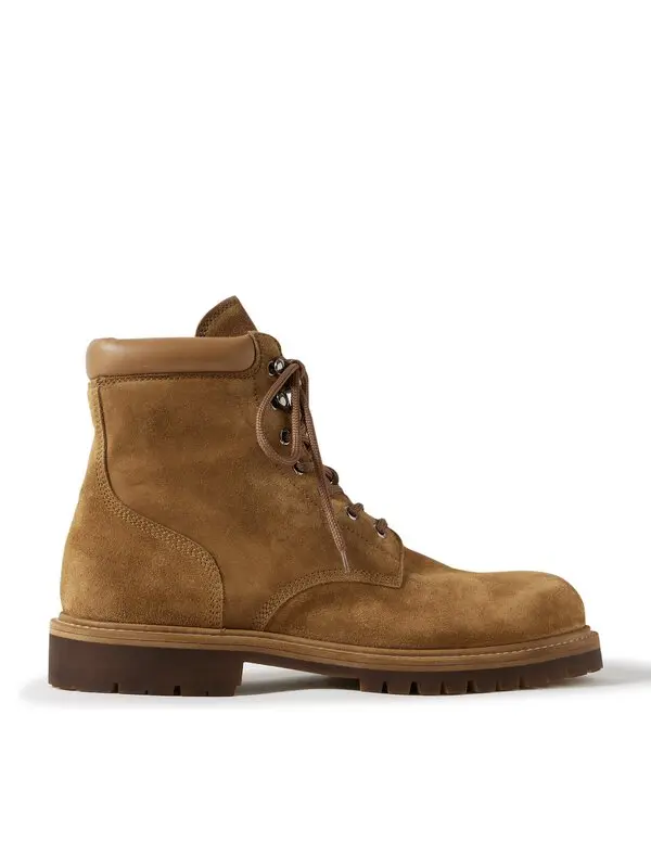 Officine Creative Boss 002 Leather-trimmed Suede Boots