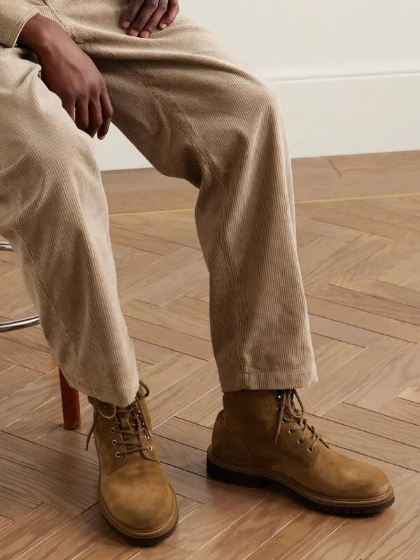 Officine Creative Boss 002 Leather-trimmed Suede Boots