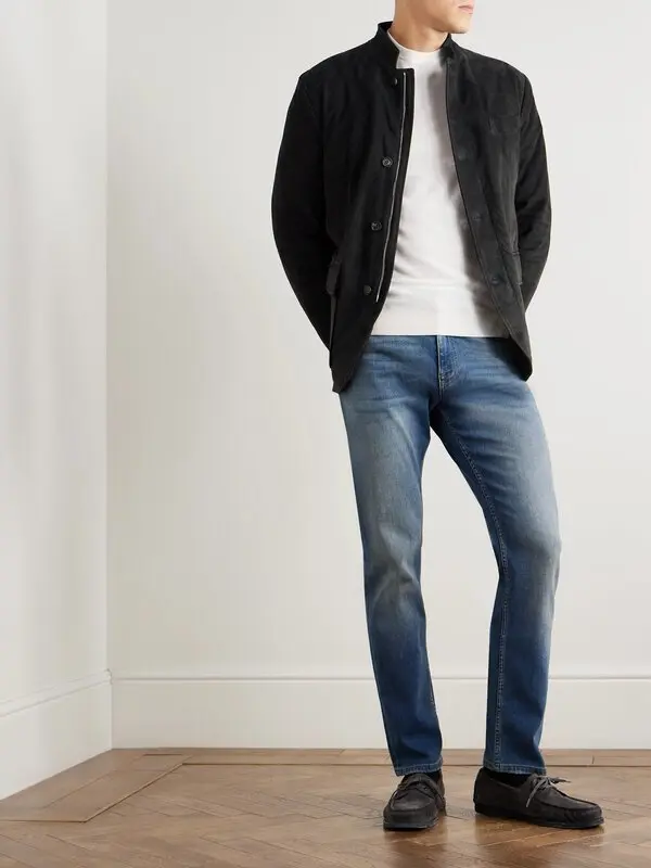 Eleventy Slim-fit Ribbed Cotton T-shirt