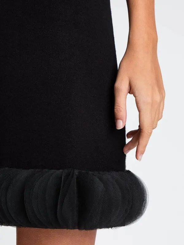 TWINSET Sleeveless Dress With Tulle Hem Detail
