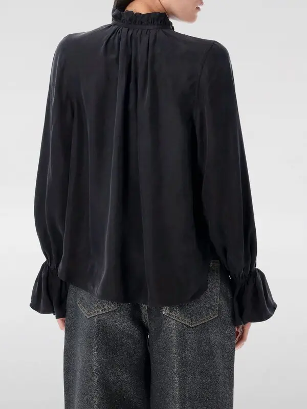 GANNI Top With Frill Collar And Button Detail