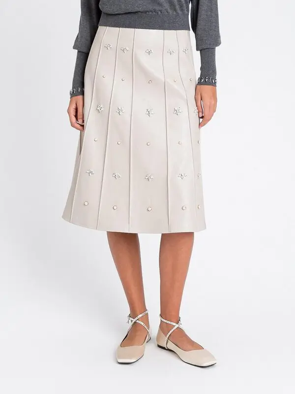 TWINSET A-line Embellished Skirt