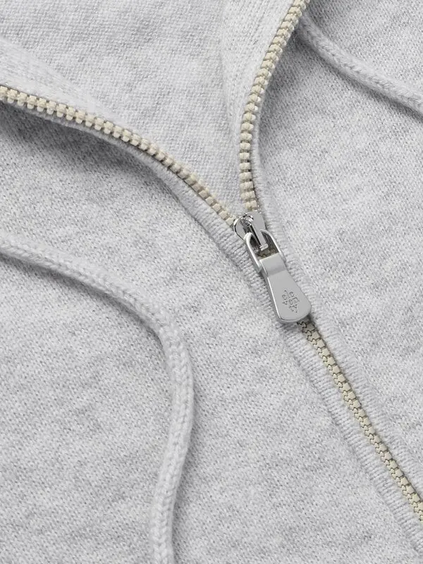 Eleventy Cashmere Zip-up Hoodie - Gray