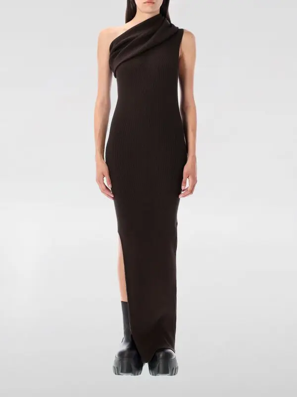 Rick Owens Asymmetrical Draped Maxi Dress