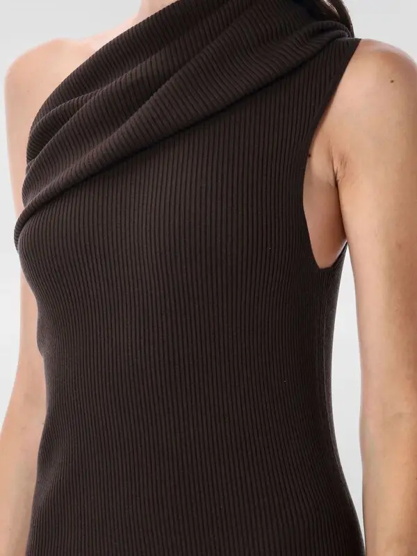 Rick Owens Asymmetrical Draped Maxi Dress