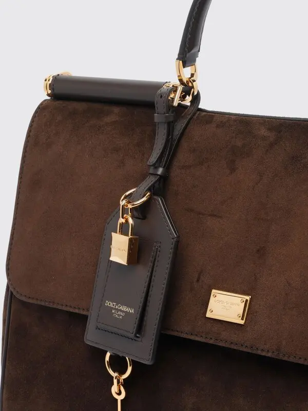 Dolce & Gabbana My Sicily Suede Top Handle Bag - Brown