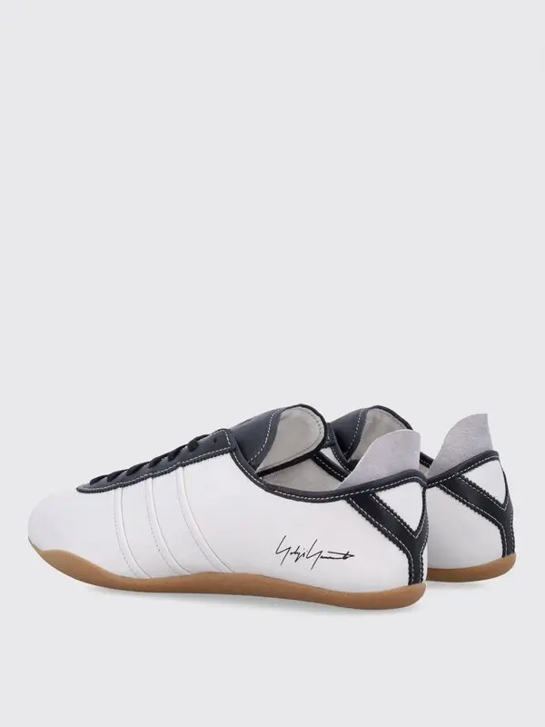 Y3 Leather Lace-up Sneakers - White