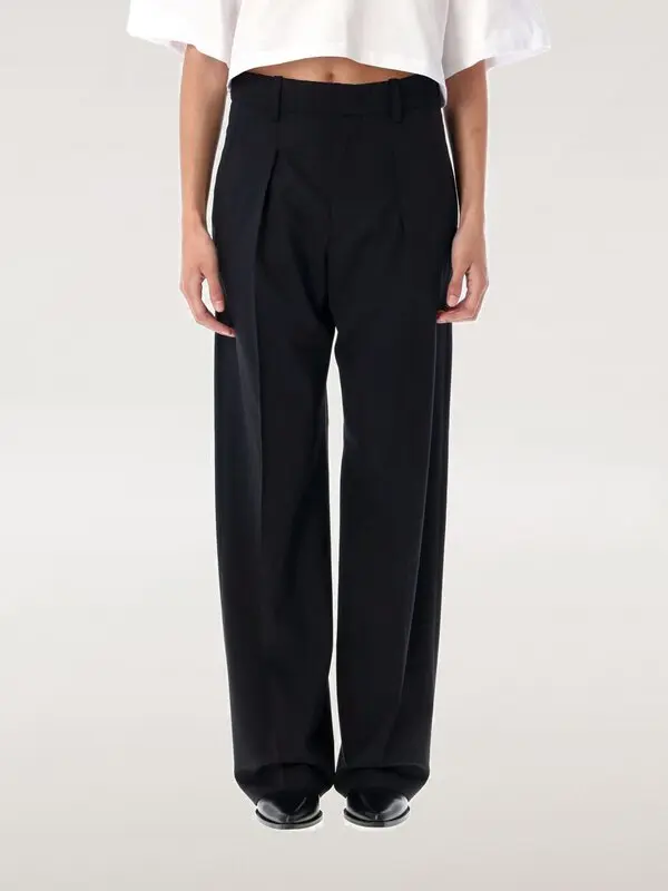 Isabel Marant Étoile Tailored Pleated Wide-leg Trousers - Black