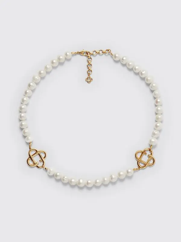 Casablanca Pearl And Tone Necklace - White