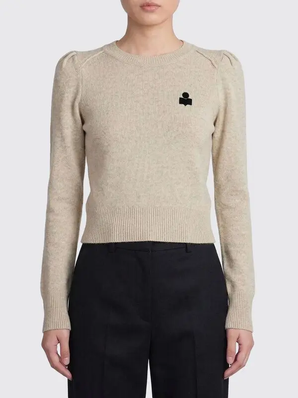 Isabel Marant Étoile Crew Neck Sweater With Puff Sleeves - Grey