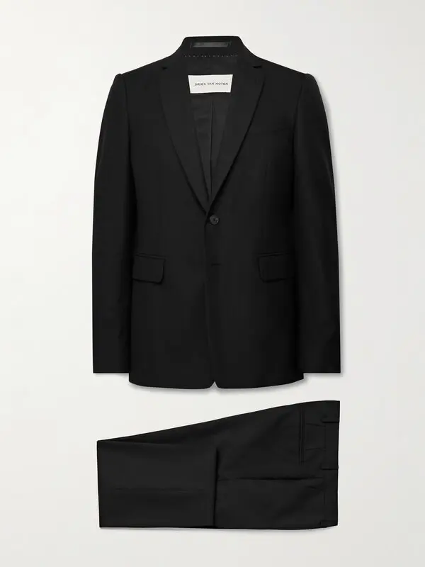 Dries Van Noten Slim-fit Grain De Poudre Wool Suit