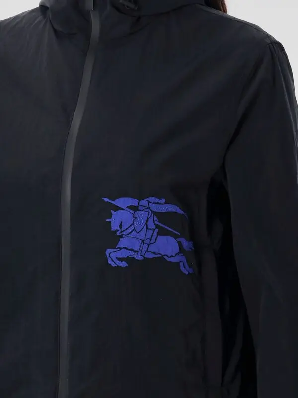Burberry Hooded Zip-up Jacket With Equestrian Knight Design