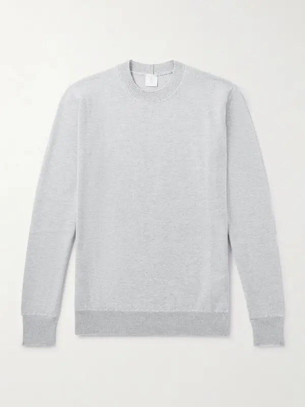 Eleventy Slim-fit Wool Sweater - Gray