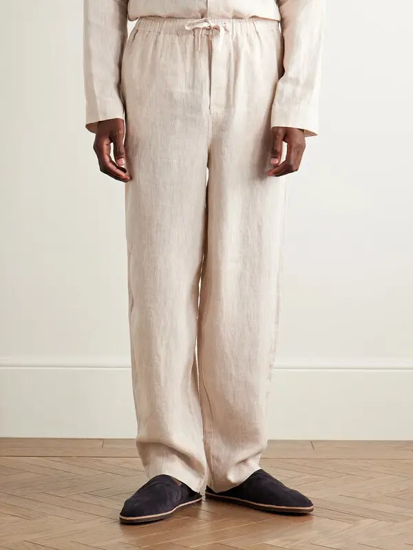 Derek Rose Linen Pajama Set