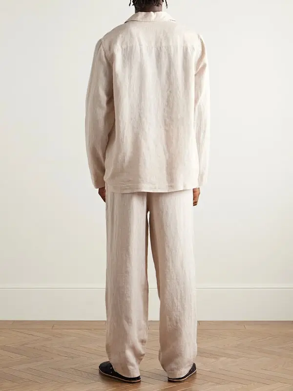Derek Rose Linen Pajama Set
