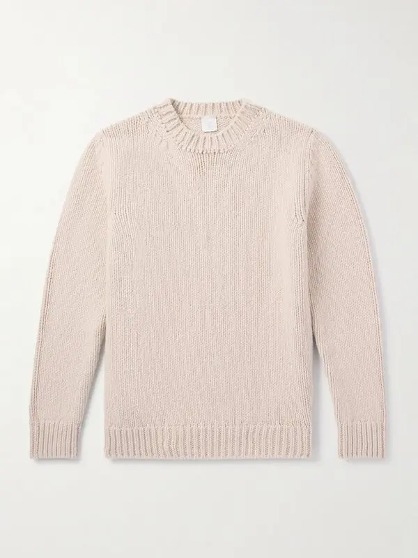 Eleventy Slim-fit Wool Sweater - Neutrals