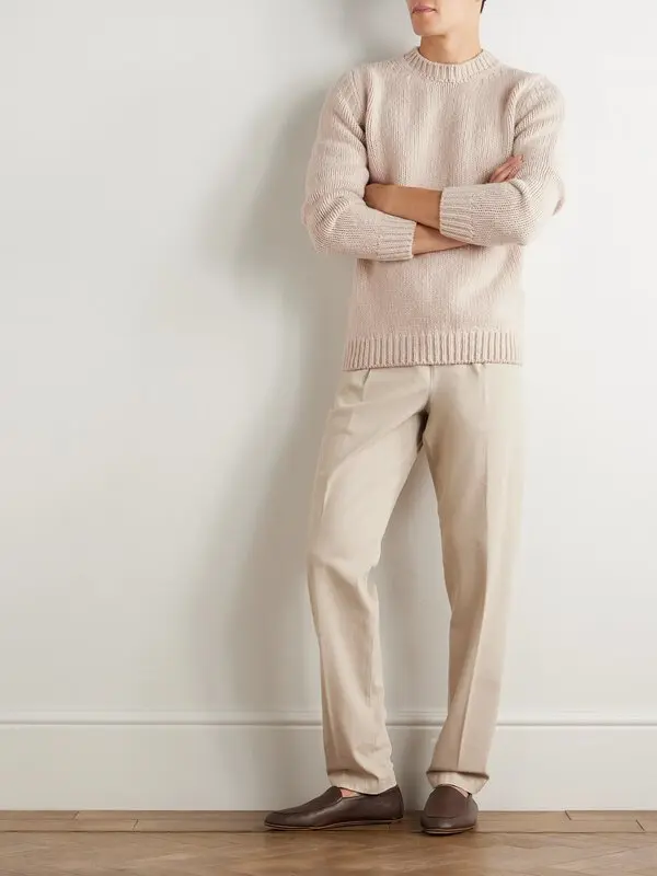 Eleventy Slim-fit Wool Sweater - Neutrals