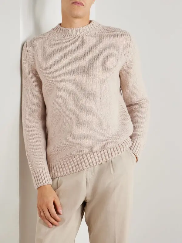 Eleventy Slim-fit Wool Sweater - Neutrals