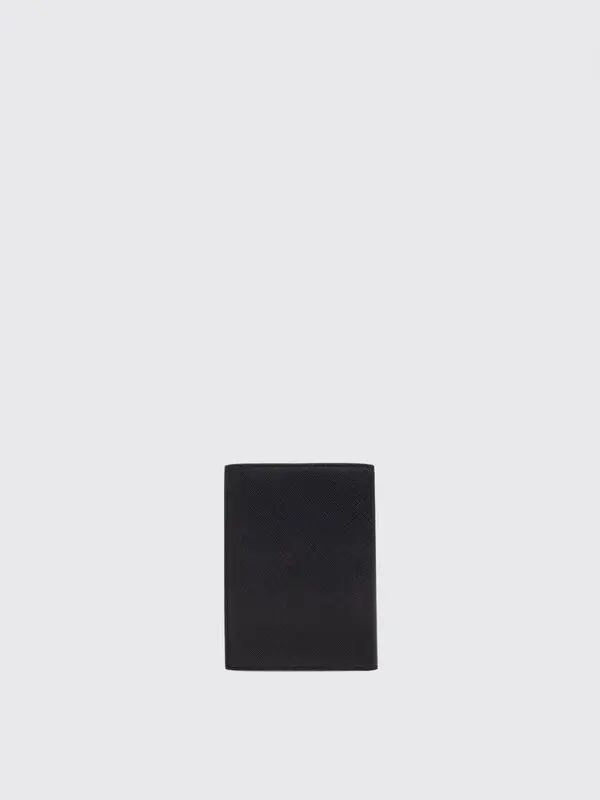 Emporio Armani Saffiano Bifold Document Holder With Monogram And Logo
