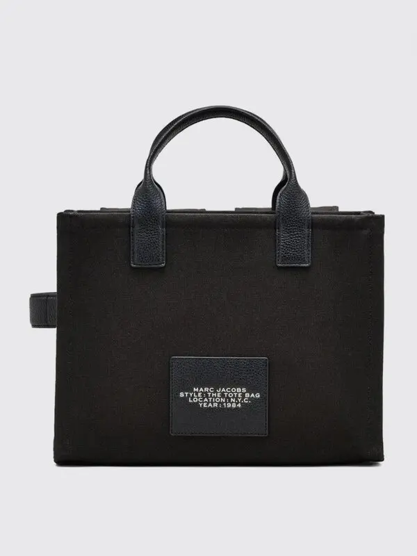 Marc Jacobs The Medium Tote Bag In Cotton With Printed Logo