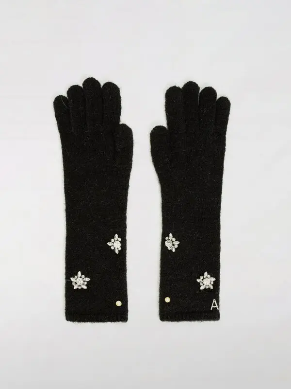 TWINSET Embellished Gloves - Black