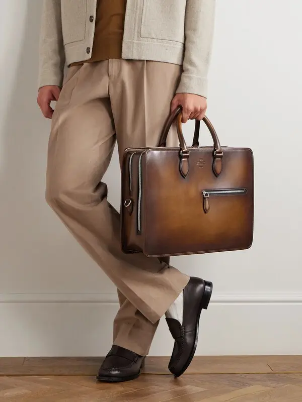 Berluti 2 Jours Neo Venezia Leather Briefcase