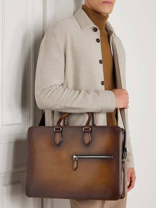 Berluti 2 Jours Neo Venezia Leather Briefcase