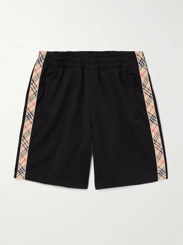 Burberry Straight-leg Tech-jersey Shorts - Black