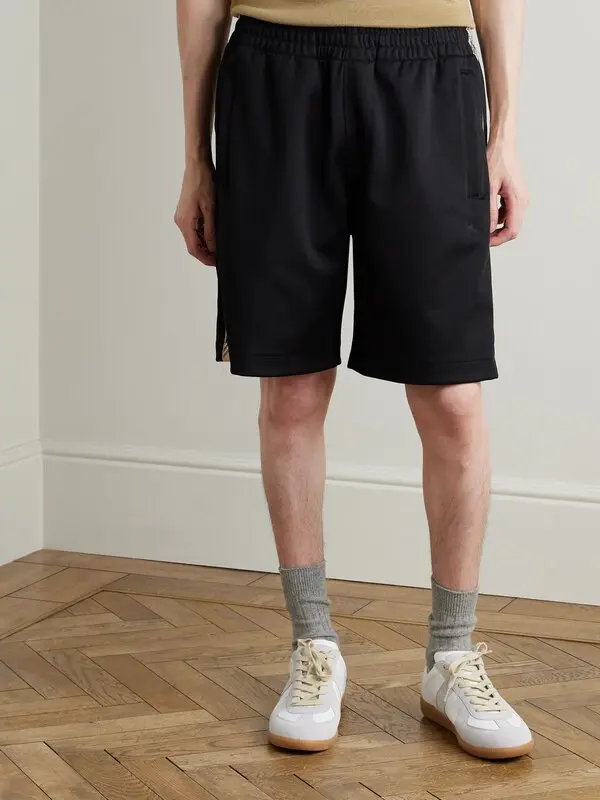 Burberry Straight-leg Tech-jersey Shorts - Black