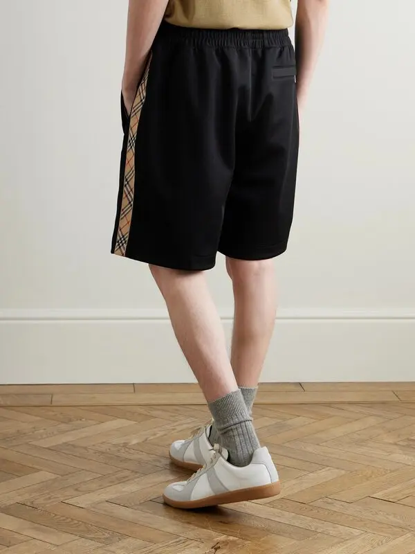 Burberry Straight-leg Tech-jersey Shorts - Black